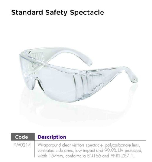 Boston Standard Safety Glasses. Boston Standard Safety Glasses. Universal Site Supplies